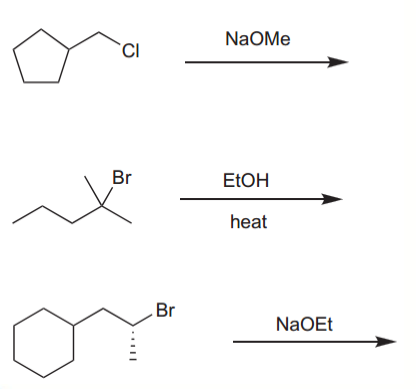 Solved NaoMe CI Br EtOH heat Br NaOEt | Chegg.com