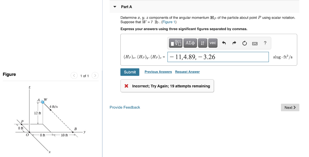 Solved Part A Determine y, 2 components of the angular | Chegg.com