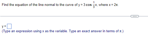 Solved Find the equation of the line normal to the curve of | Chegg.com