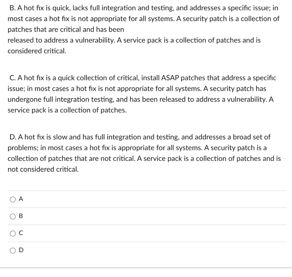 Solved A CISSO must understand the different types of | Chegg.com