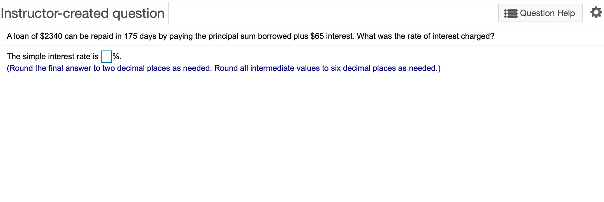 Solved Instructor-created question Question Help A loan of | Chegg.com