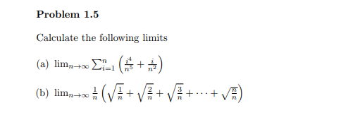 Solved Calculate the following limits (a) | Chegg.com