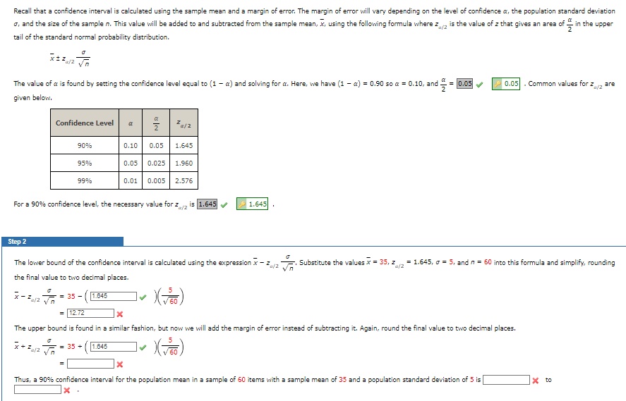 Solved Recall that a confidence interval is calculated using | Chegg.com