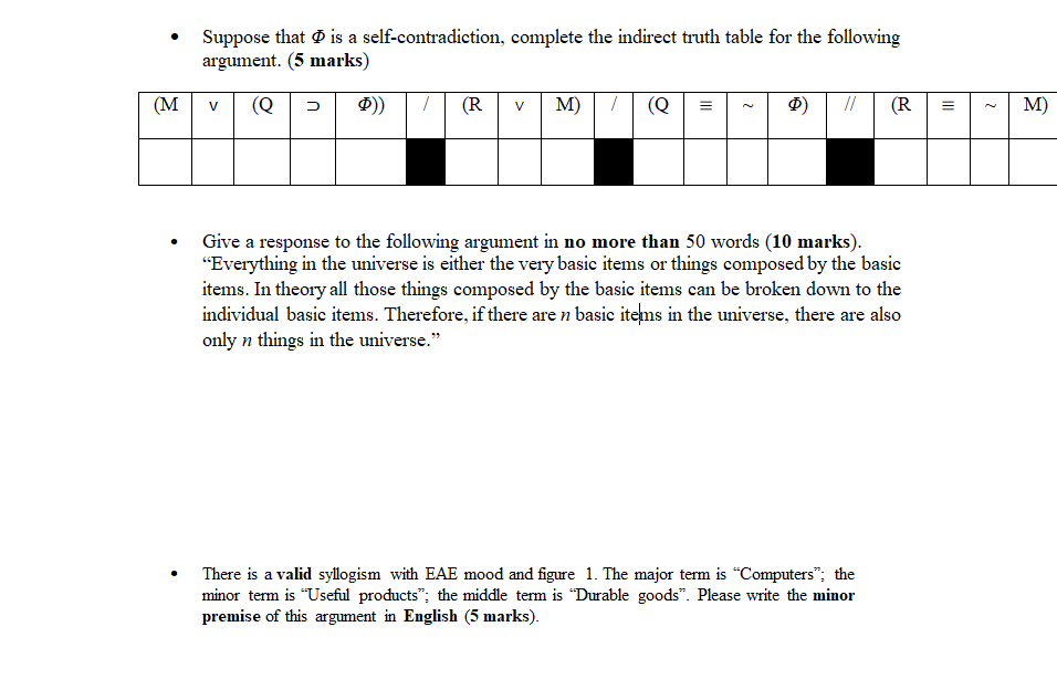 Suppose that Φ is a self-contradiction, complete the | Chegg.com