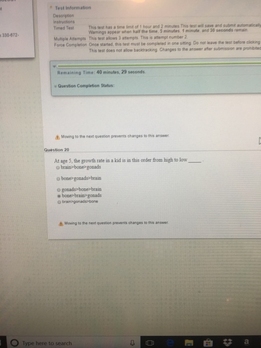 Solved Test Information Description instructions Timed | Chegg.com
