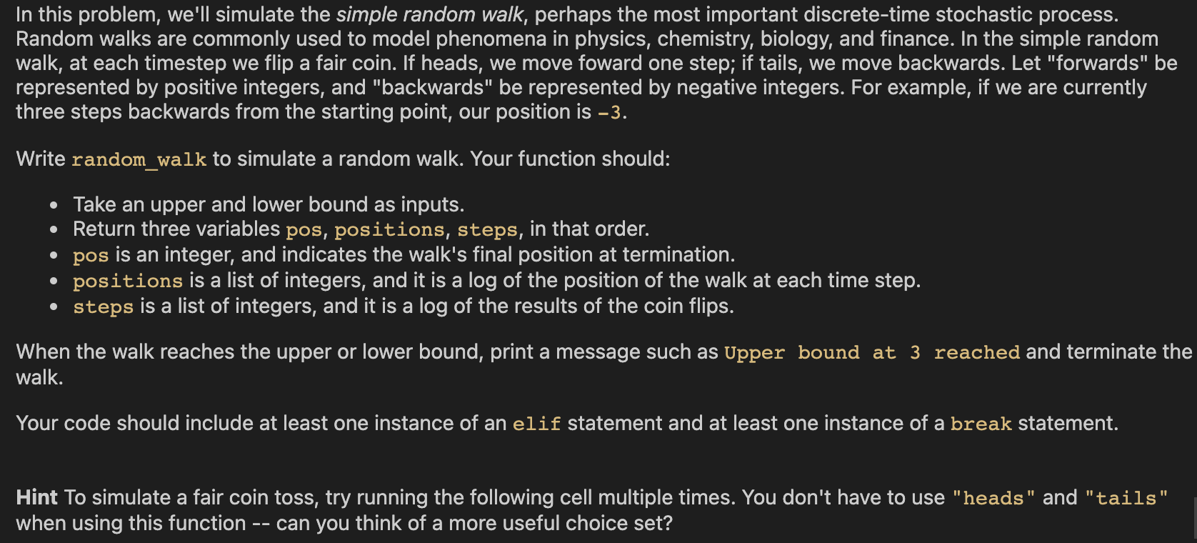 Solved In this problem, we'll simulate the simple random | Chegg.com