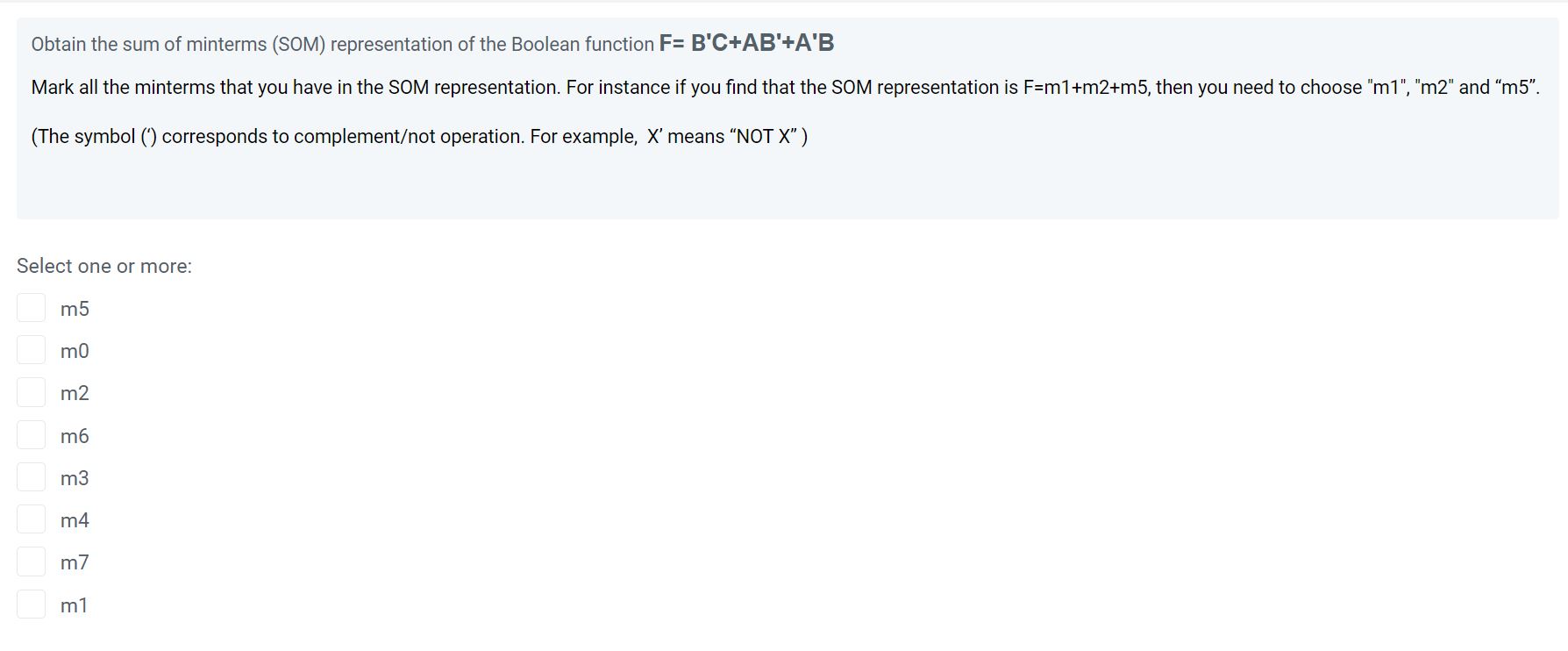 Solved Obtain The Sum Of Minterms Som Representation Of