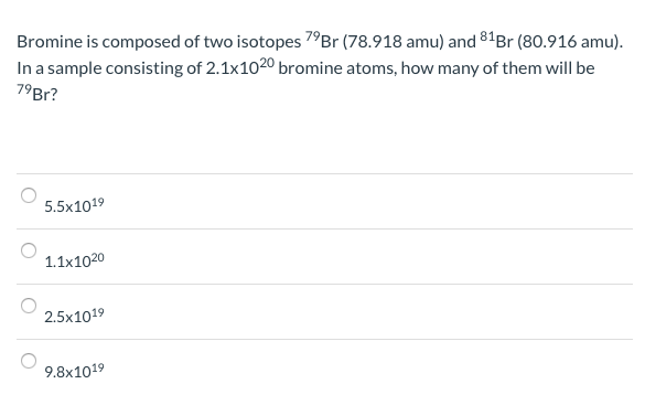Solved Bromine is composed of two isotopes 79Br (78.918 amu) | Chegg.com