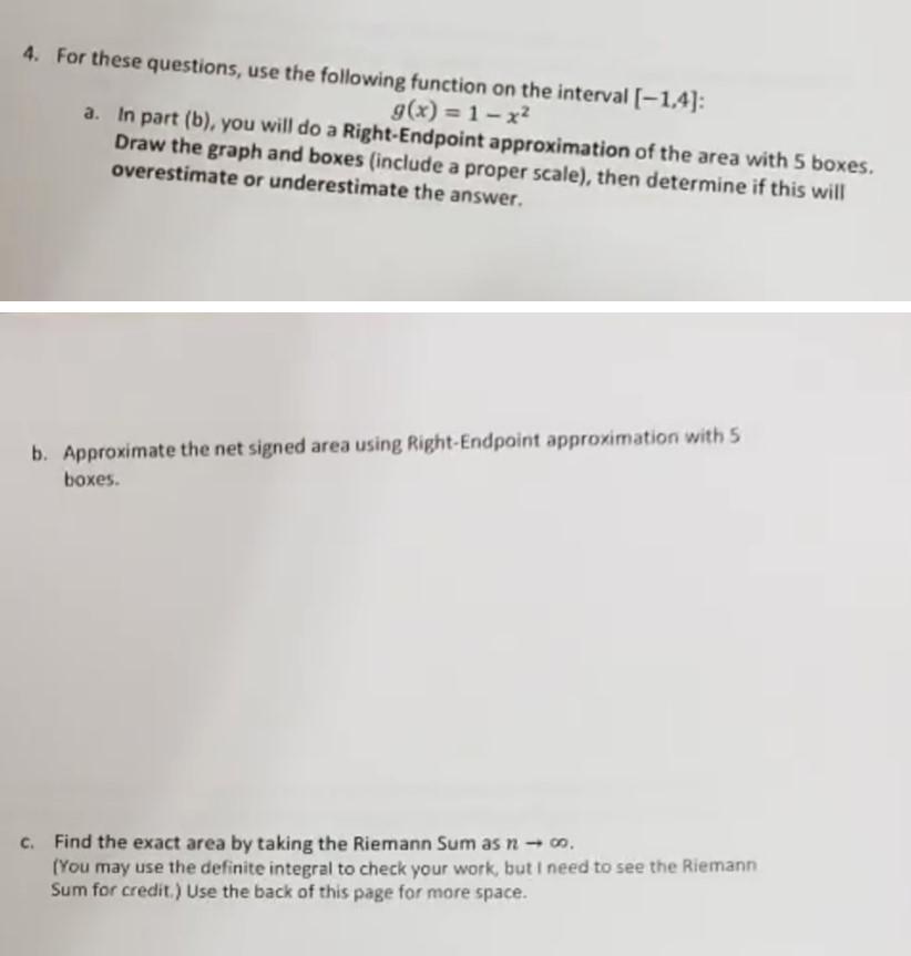 4. For these questions, use the following function on | Chegg.com