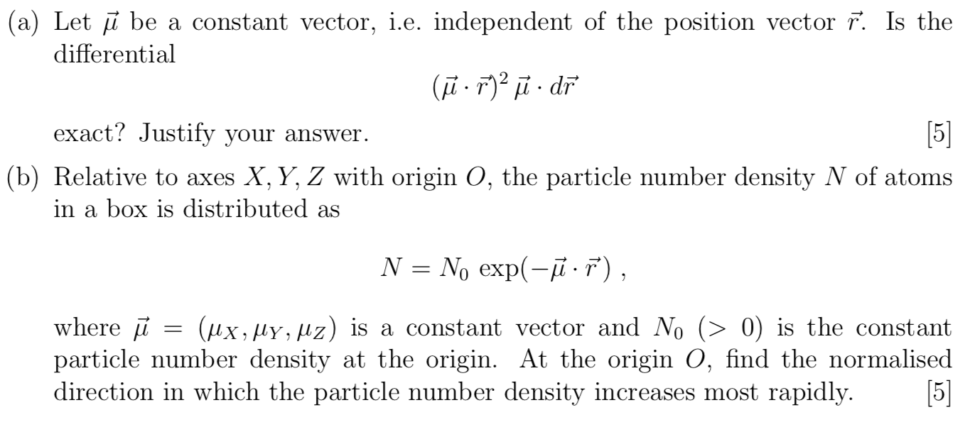Solved (a) Let ū be a constant vector, i.e. independent of | Chegg.com
