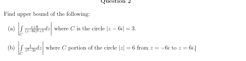 Find upper bound of the | Chegg.com