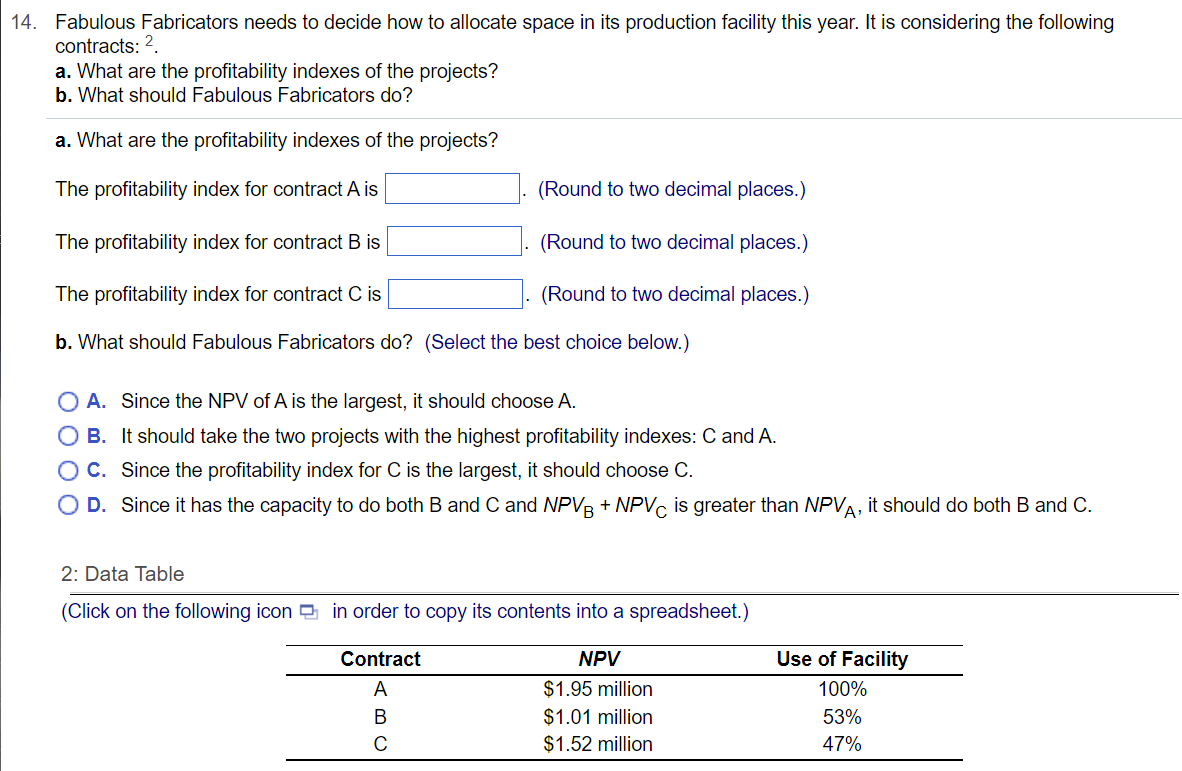 Solved Fabulous Fabricators needs to decide how to allocate | Chegg.com