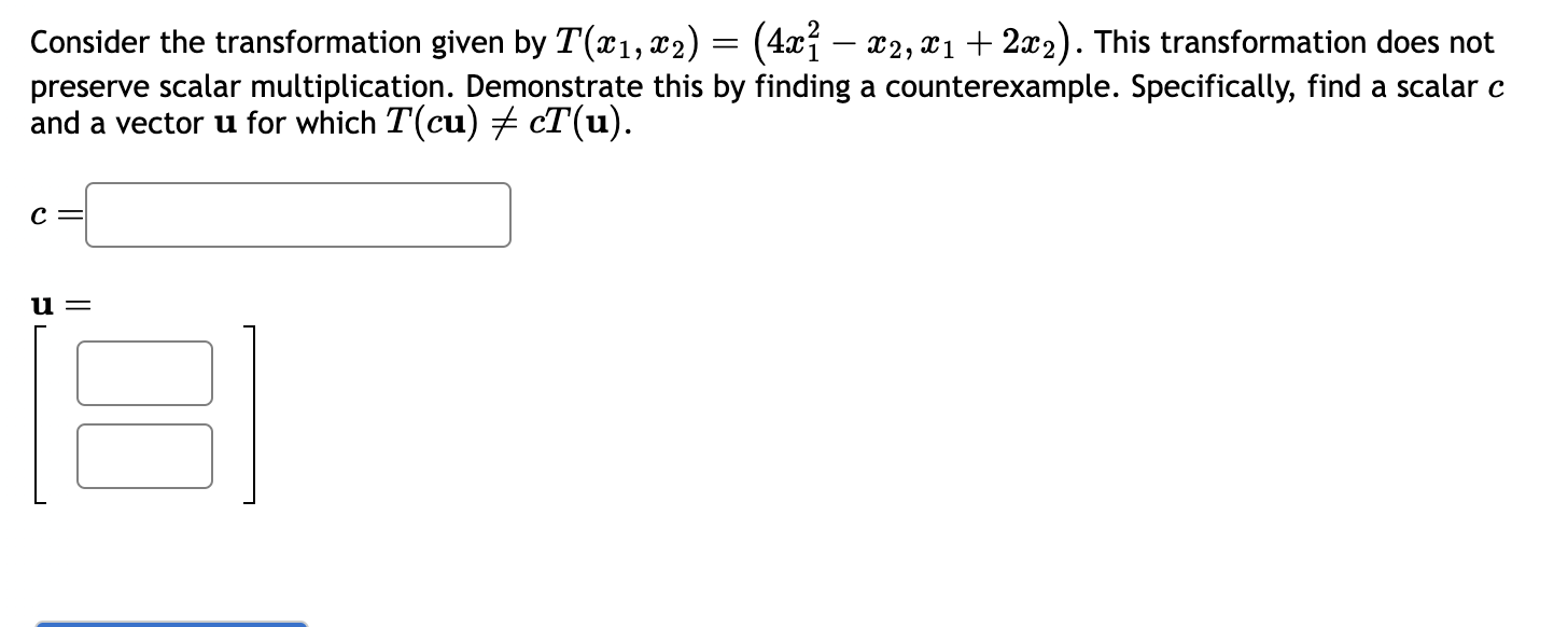 Solved Consider the transformation given by | Chegg.com