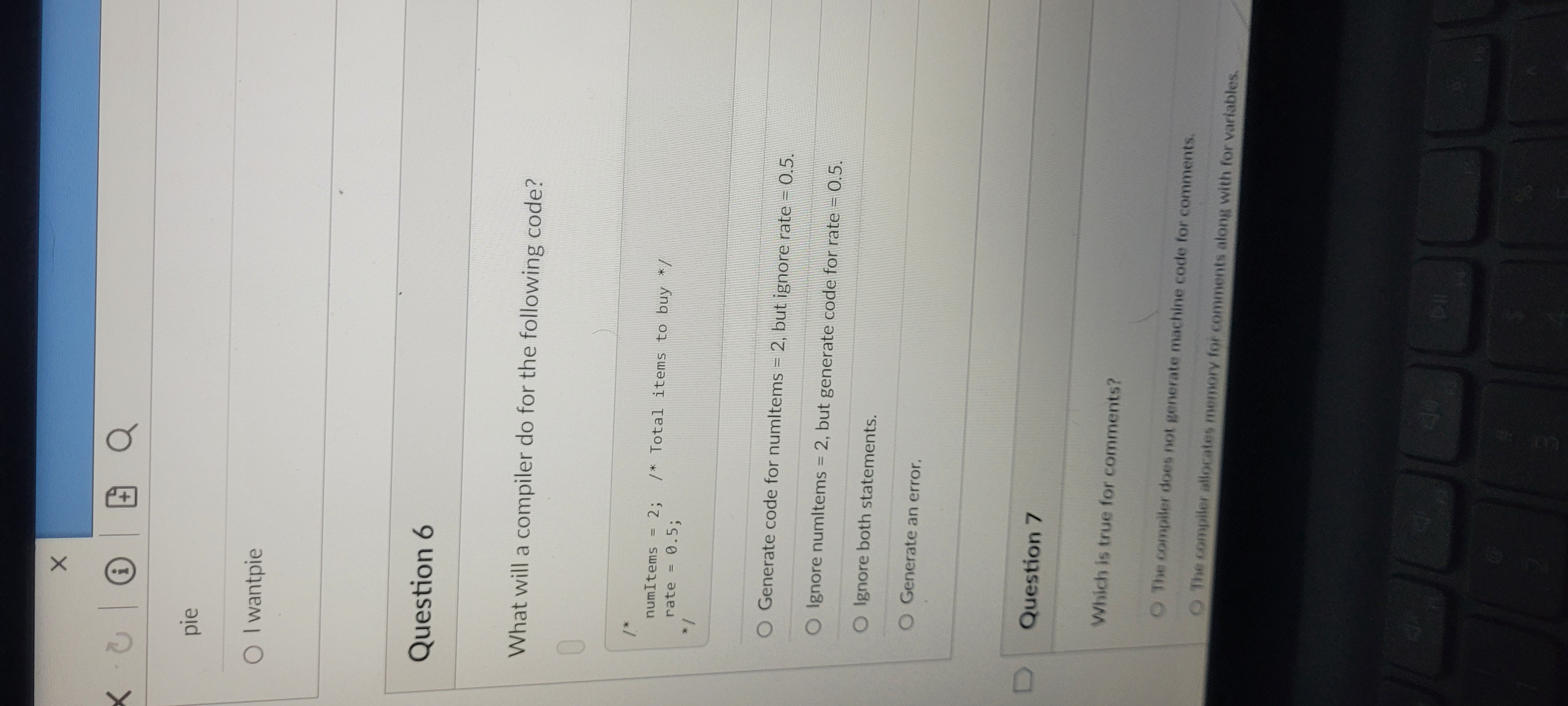 Solved Question 6what Will A Compiler Do For The Following