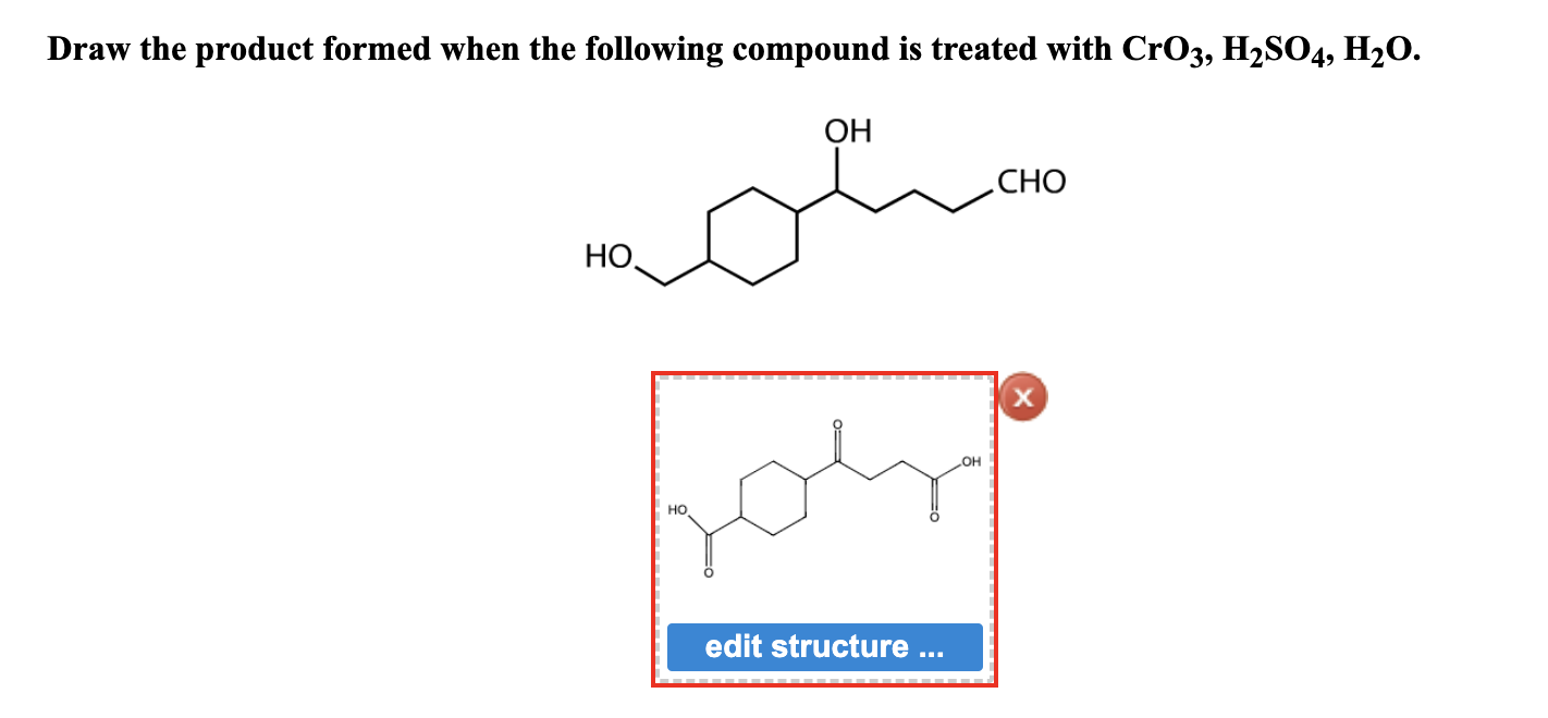 Solved Draw the product formed when the following compound | Chegg.com