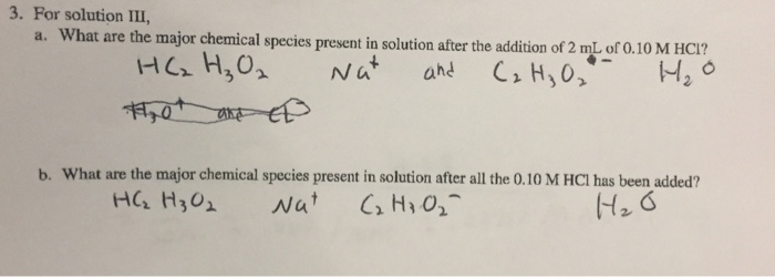 Solved Solution III is a buffer solution of .5 M HC2H3O2 and | Chegg.com