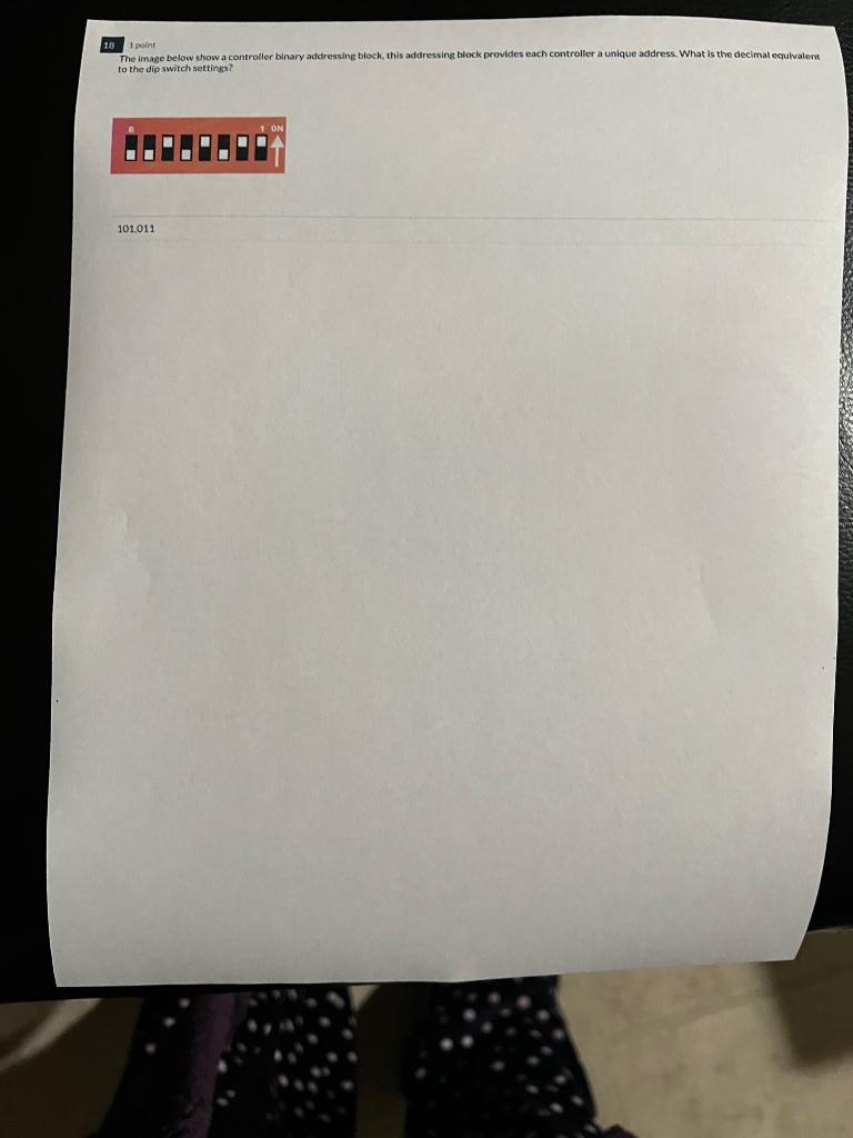 Solved 18 point The image below show a controller binary | Chegg.com