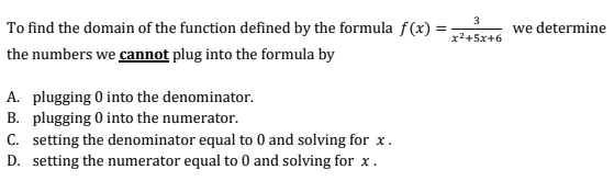 Solved To find the domain of the function defined by the | Chegg.com