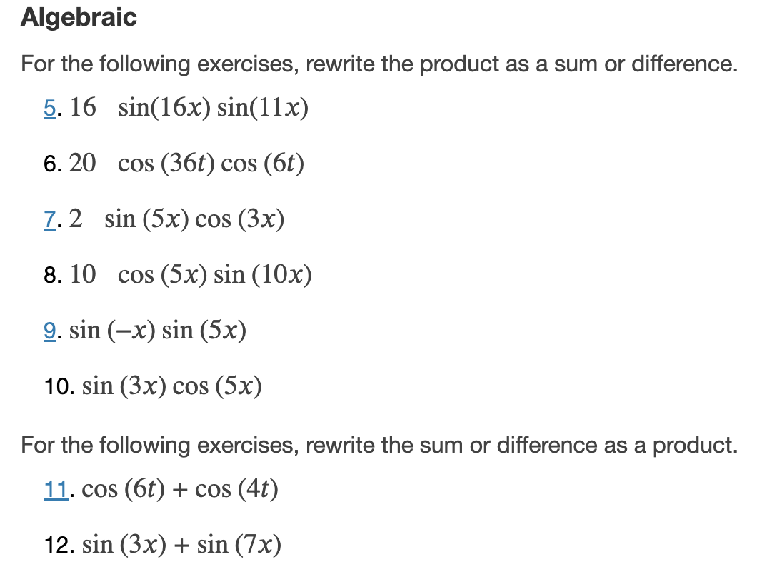 Solved For the following exercises, rewrite the product as a | Chegg.com