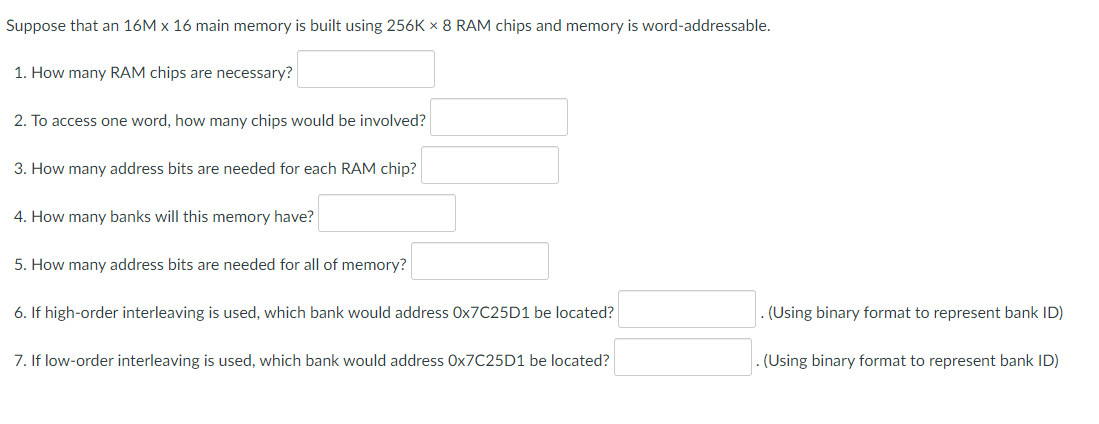 Solved Suppose that an 16M x 16 main memory is built using | Chegg.com