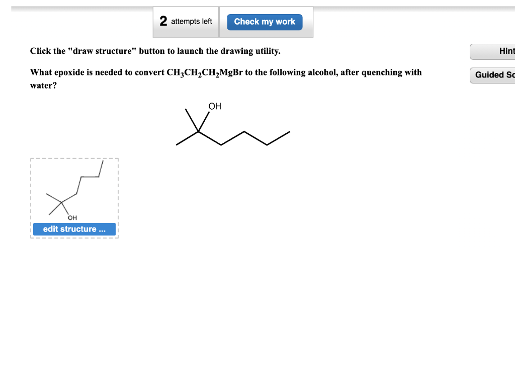Solved 2 attempts left Check my work Click the "draw | Chegg.com