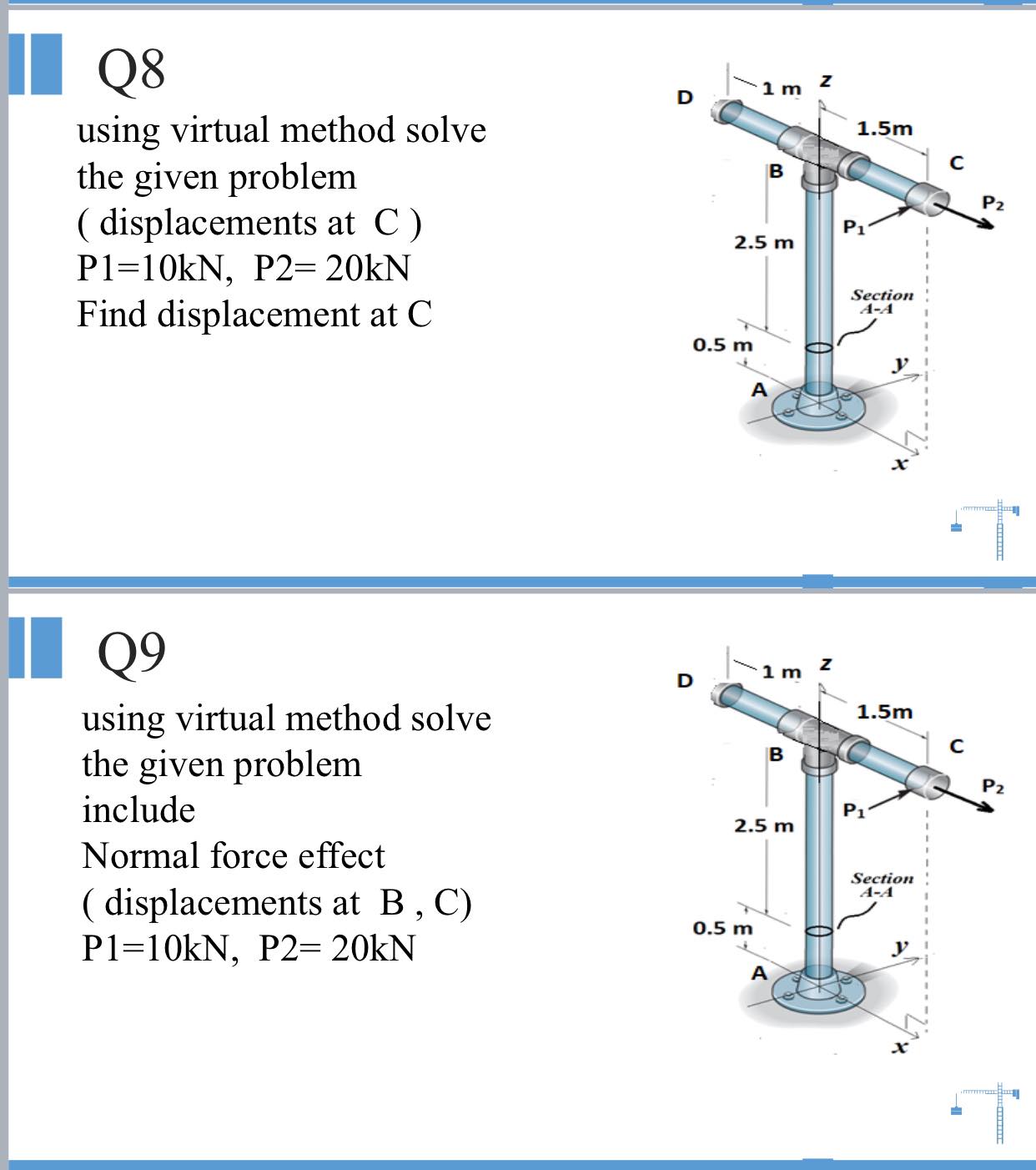 Solved Q8using virtual method solvethe given problem( | Chegg.com