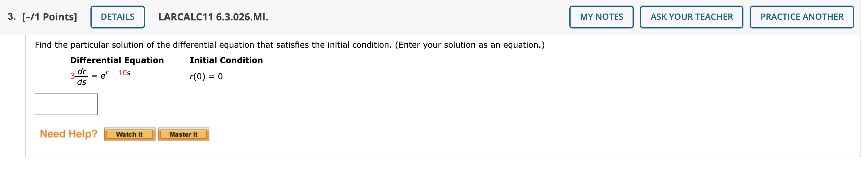 Solved 2. [-/1 Points] DETAILS LARCALC11 6.3.022. MY NOTES | Chegg.com
