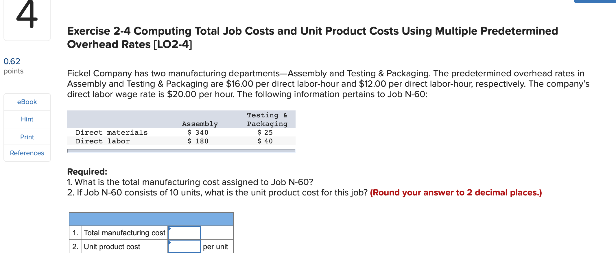 Solved Exercise 2-3 Computing Total Job Costs and Unit | Chegg.com