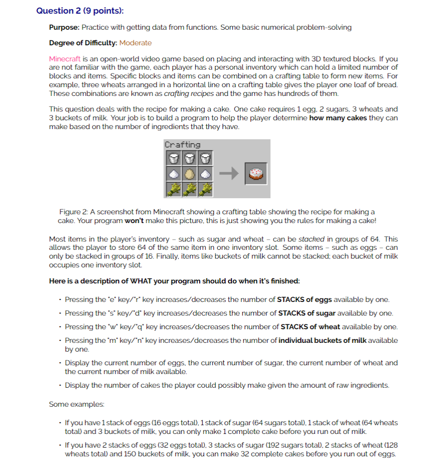Solved Question 2 (9 points): Purpose: Practice with getting | Chegg.com