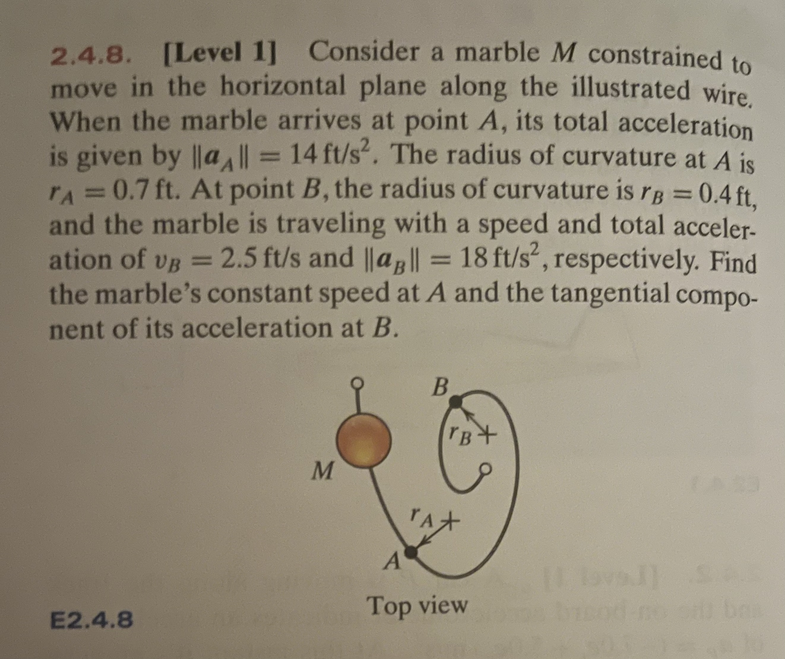 Solved 2.4.8. [Level 1] ﻿Consider a marble M ﻿constrained | Chegg.com