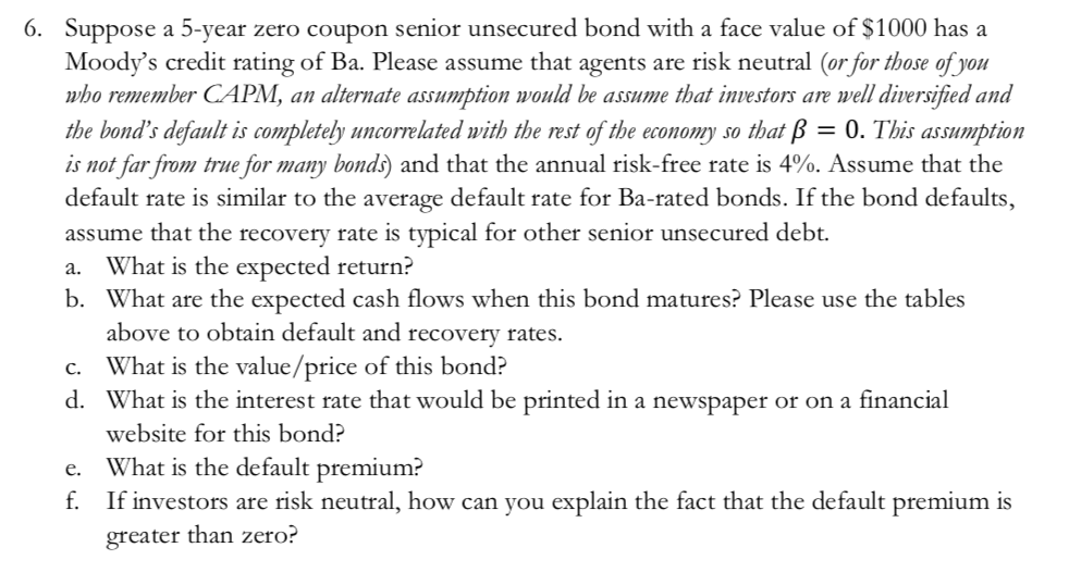 Average Cumulative Issuer-Weighted Global Default | Chegg.com