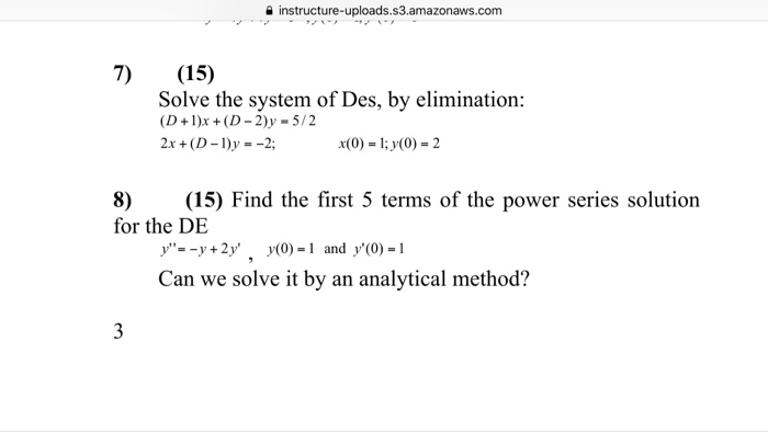 Solved a instructure-uploads.s3.amazonaws.com 7) (15) Solve | Chegg.com