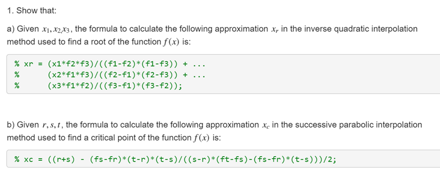 Solved 1. Show that: a) Given x1,x2,x3, the formula to | Chegg.com