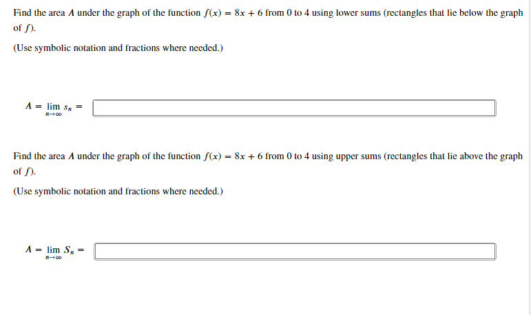 Solved Find the area A under the graph of the function | Chegg.com