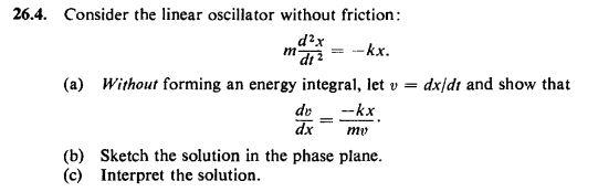 Solved m 212 26.4. Consider the linear oscillator without | Chegg.com