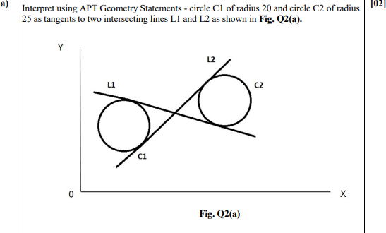 Solved Interpret using APT Geometry Statements - circle Cl | Chegg.com