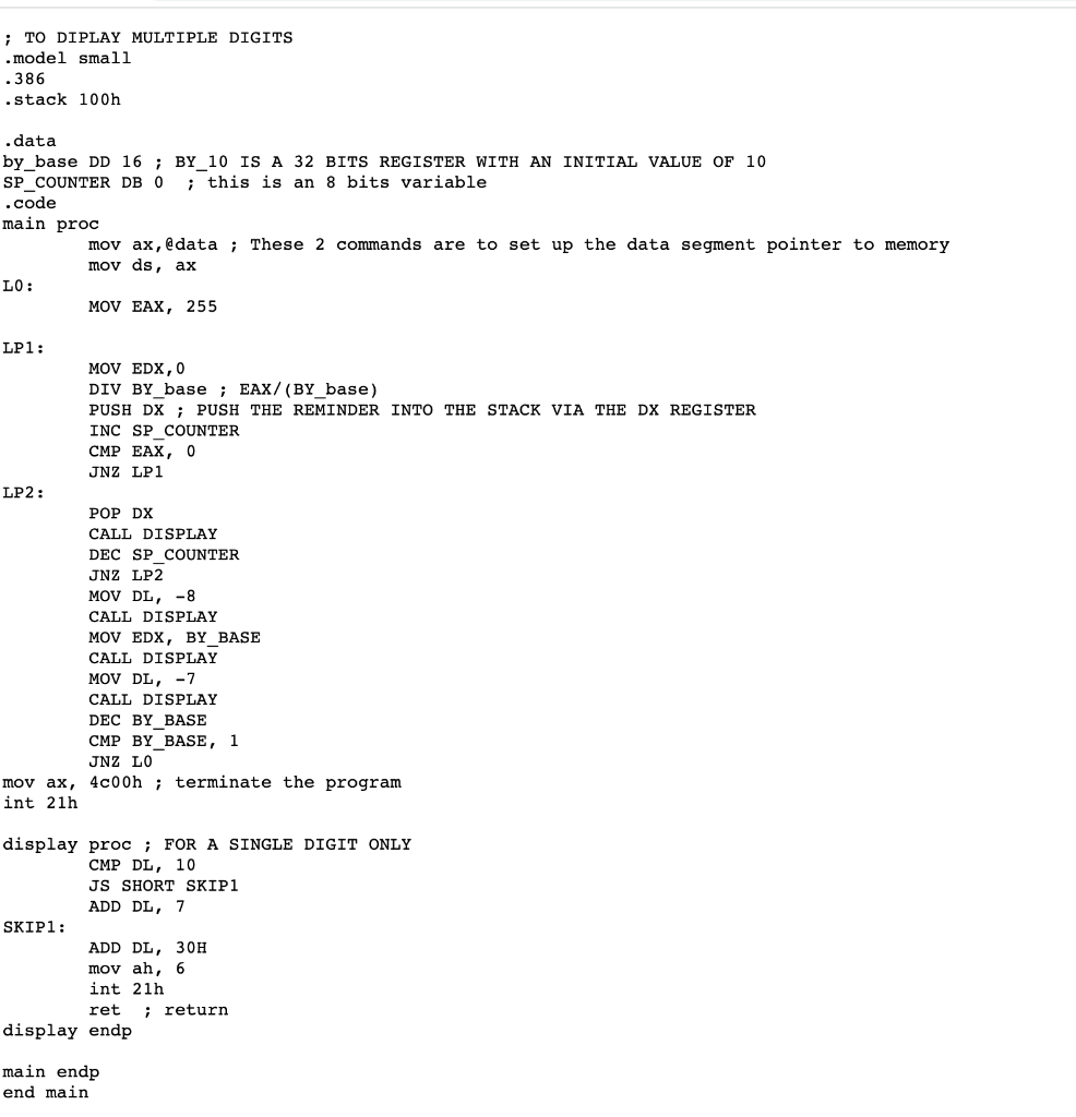 Solved Please just write a comment on every line that's all | Chegg.com