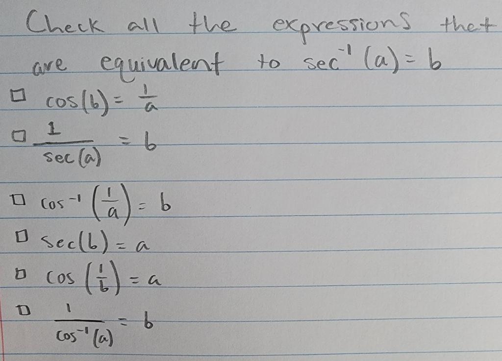 Solved Check all the expressions that are equivalent to | Chegg.com
