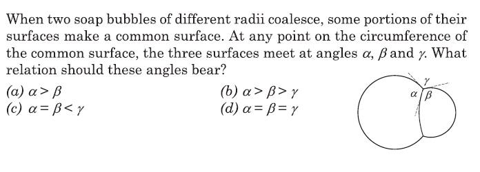 Solved When two soap bubbles of different radii coalesce, | Chegg.com