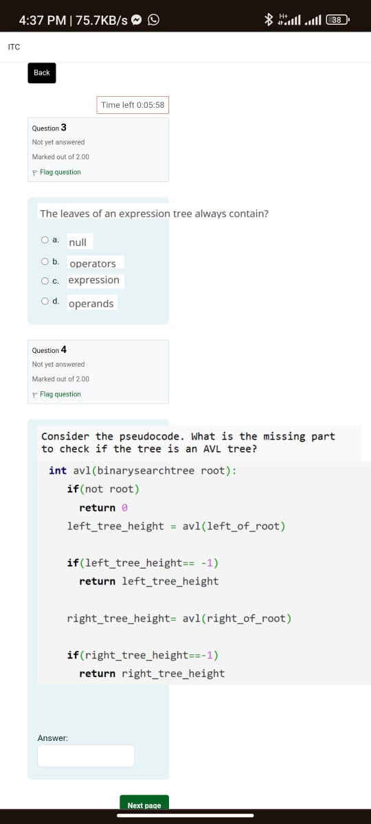 Solved Question 3Not yet answeredMarked out of 2.00P Flag | Chegg.com
