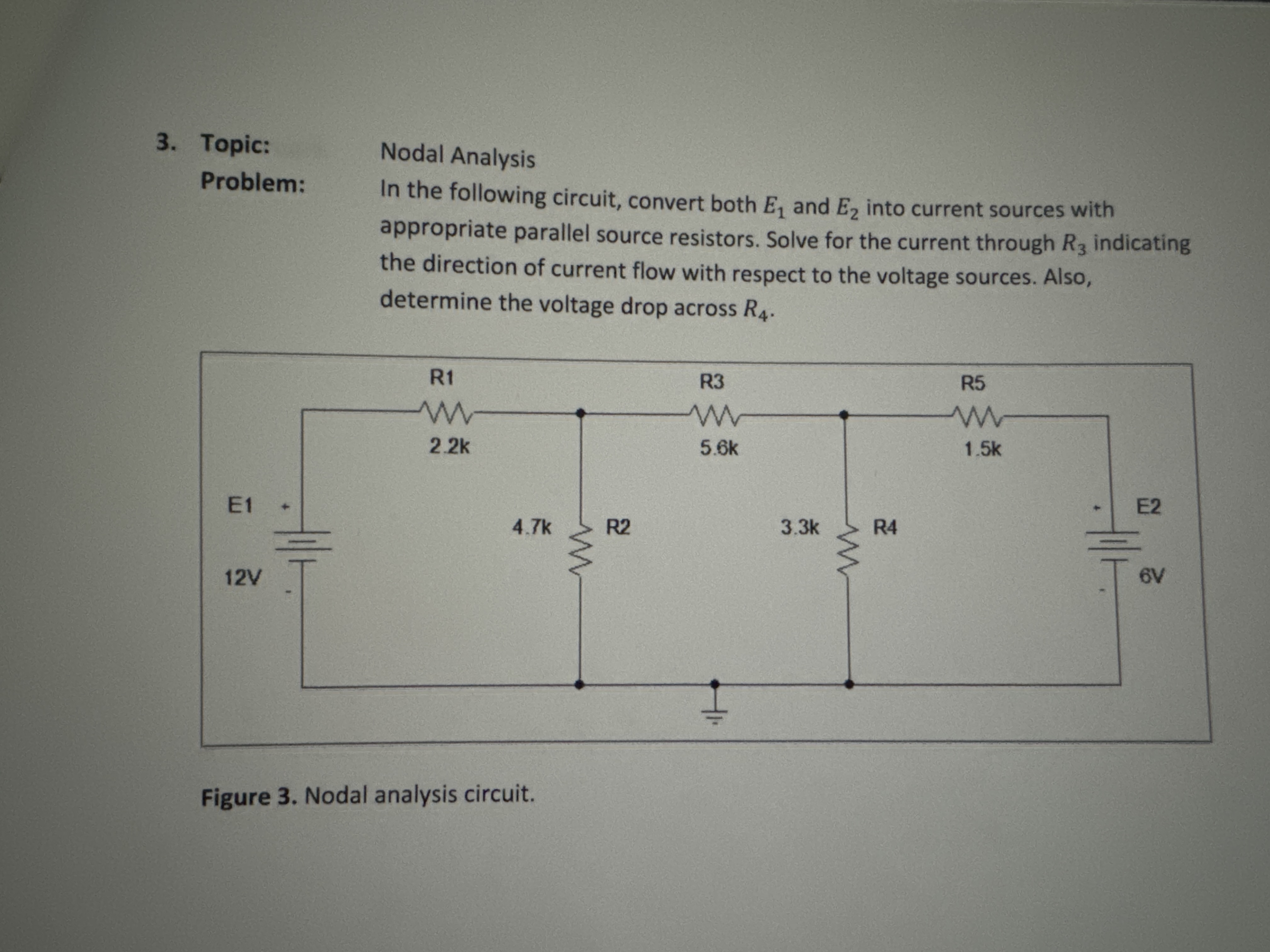 In the following circuit, solve for the current | Chegg.com
