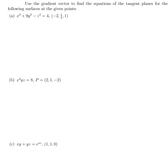 Solved Use the gradient vector to find the equations of the | Chegg.com