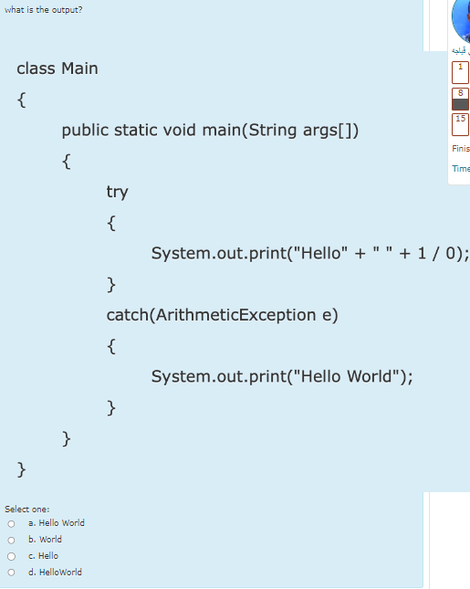 Solved what is the output?class Main{public static void | Chegg.com
