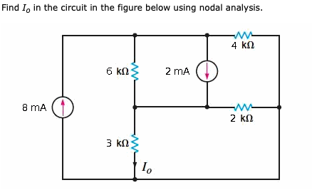 Solved Find V, in the circuit in the figure using nodal | Chegg.com