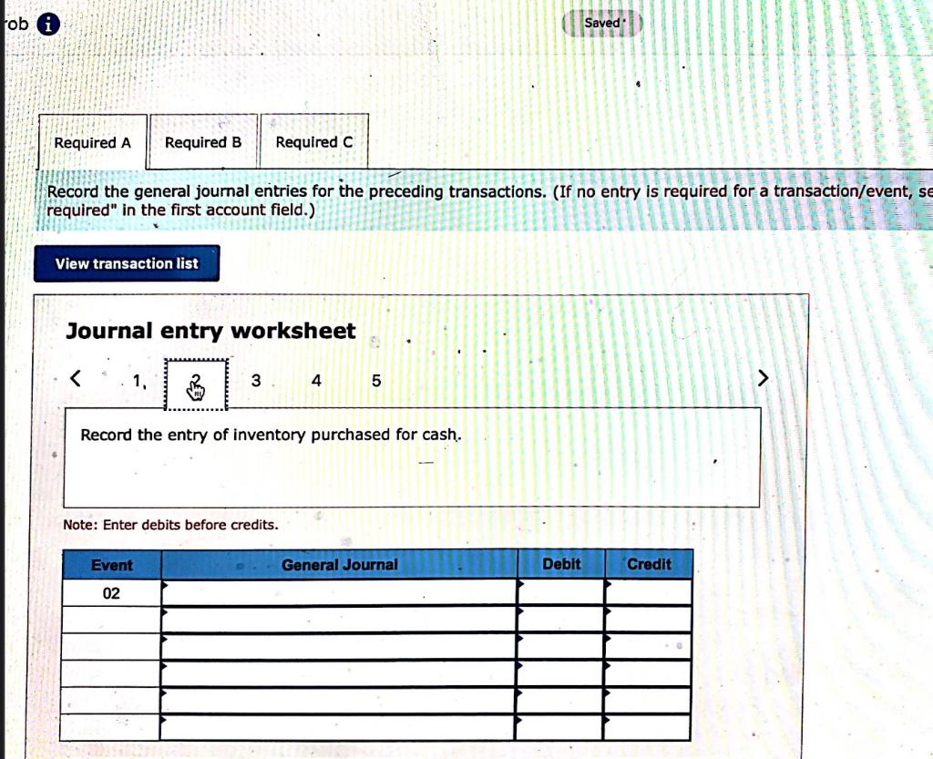 Solved Exercise 4-4A Recording inventory transactions in the | Chegg.com