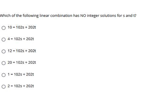 Solved Which of the following linear combination has NO | Chegg.com