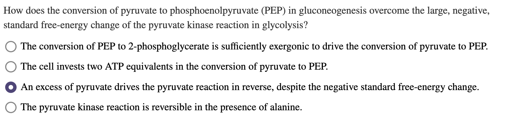Solved How does the conversion of pyruvate to | Chegg.com