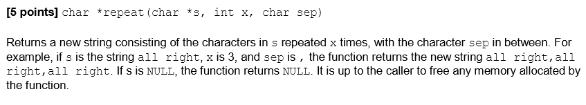 Solved WRITE IN A C PROGRAM YOU MAY NOT USE STRING.H | Chegg.com