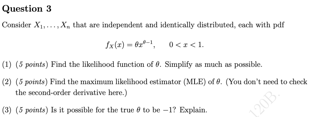 Solved Consider X1,…,Xn that are independent and identically | Chegg.com