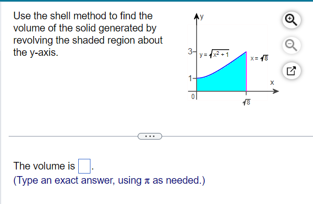 Solved Use the shell method to find the volume of the solid | Chegg.com